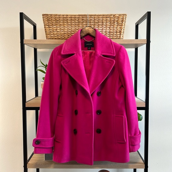 Lands' End | Jackets & Coats | Lands End Wool Cashmere Blend Button ...
